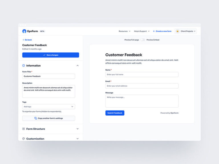 Feedback Form Examples to Improve User Experience