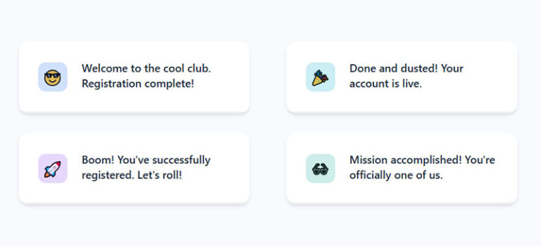 50+ Registration Successful Message Examples You Can Use