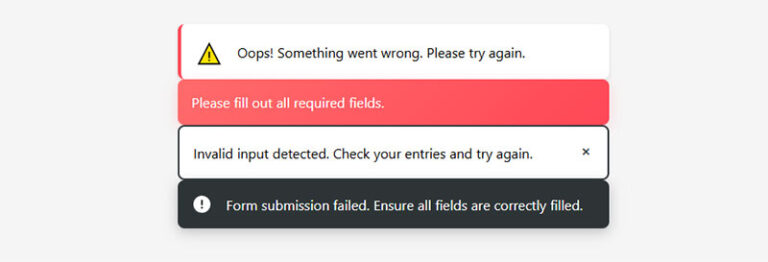 Form Error Message Examples and Best Practices