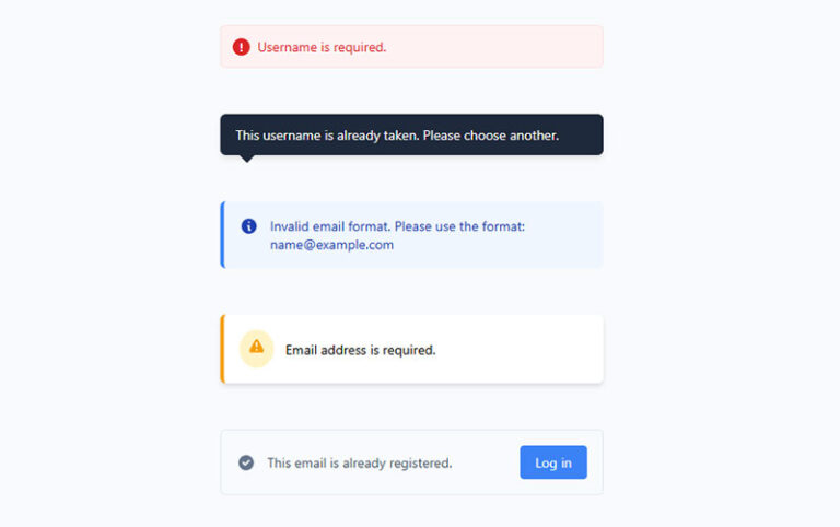 Form Error Message Examples and Best Practices