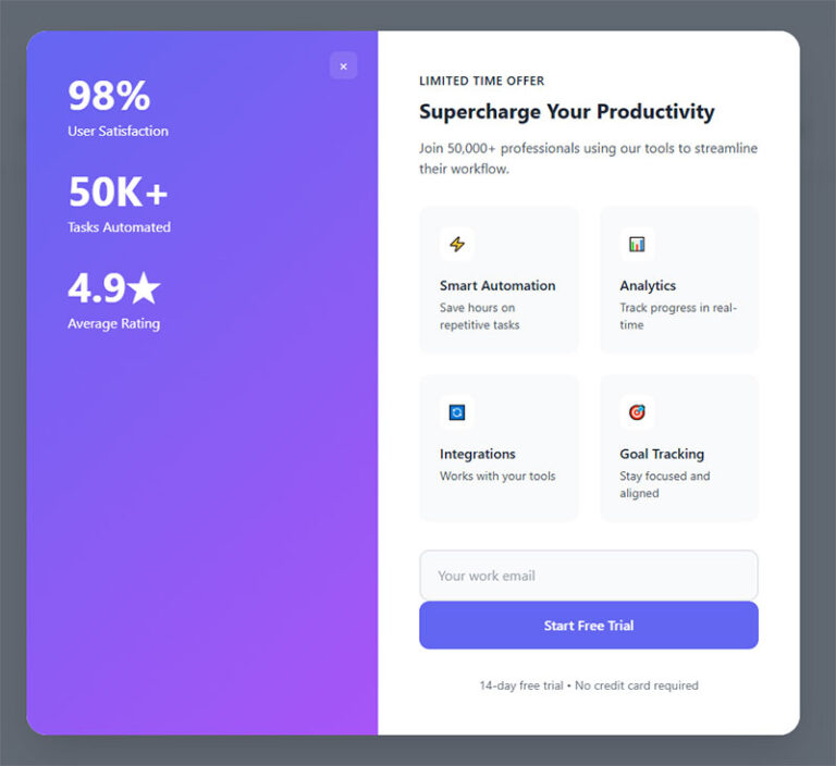 Exit Intent Popup Examples to Reduce Bounce Rates