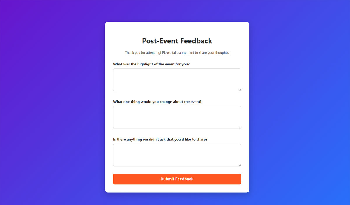 Post-Event Survey Questions for Valuable Insights
