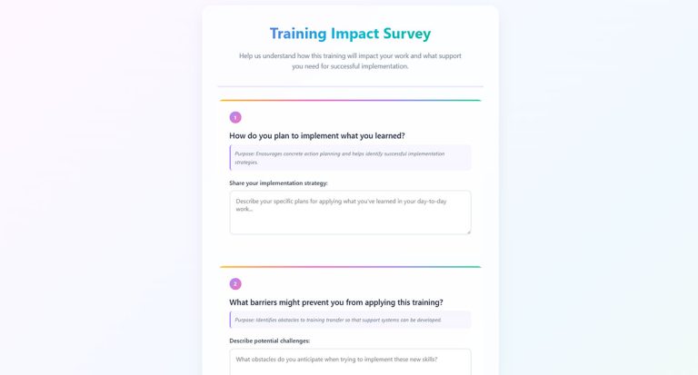 Training Survey Questions to Improve Learning