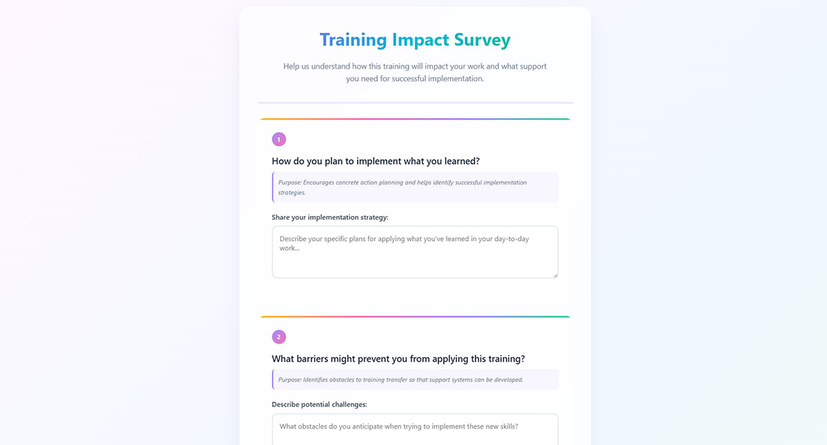 Training Survey Questions to Improve Learning
