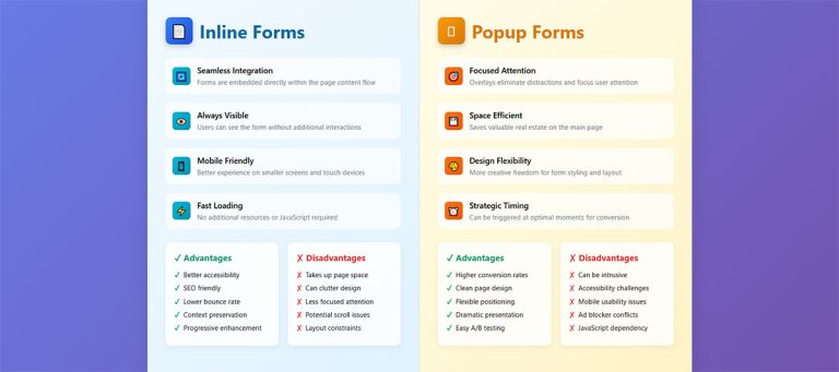 Inline Forms vs Popup Forms: Which One Works Best?