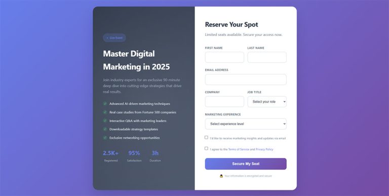 Webinar Registration Form Templates to Try